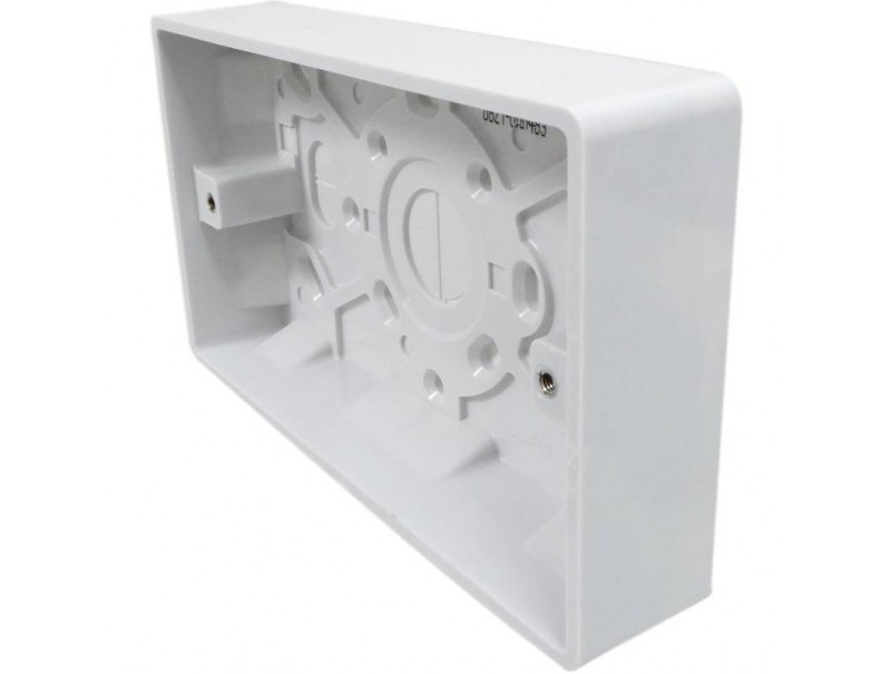 1 x 25mm Pattress 2 Gang Surface Mount Back Box