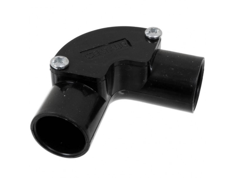 Black 20mm Inspection Elbow for PVC Conduit