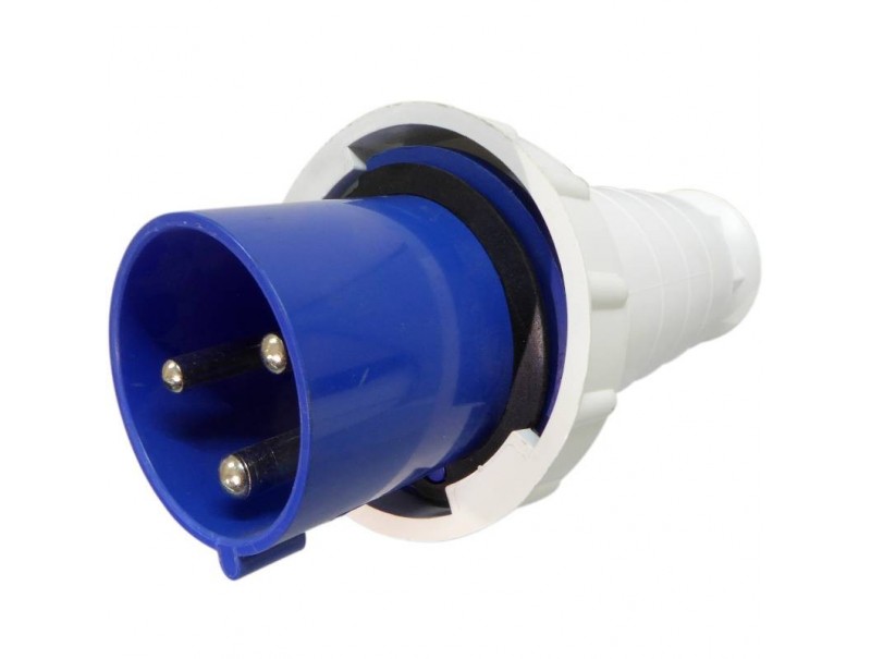 63 amp 3 pin 230V volt blue trailing plug