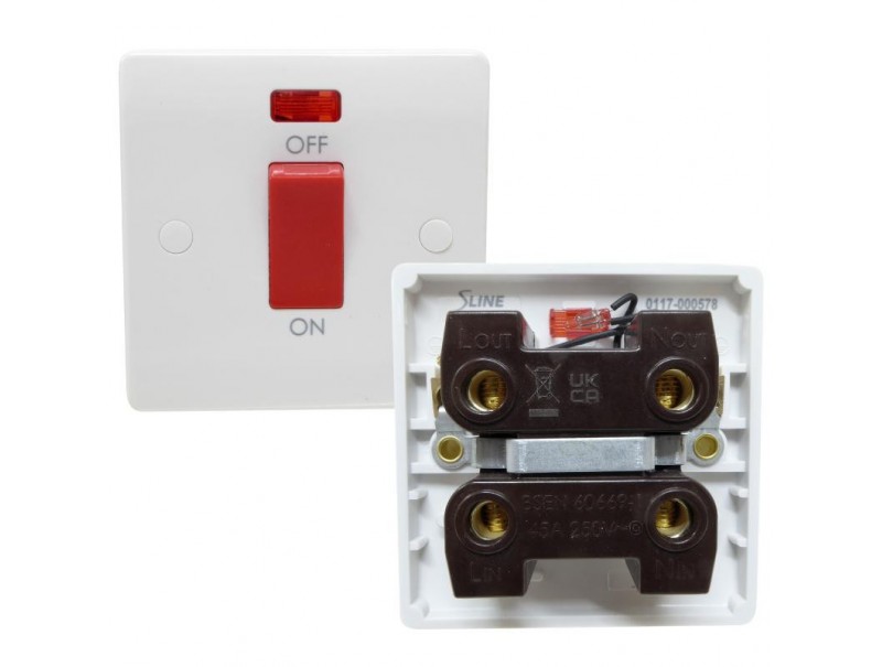 45 Amp Cooker Switch with Neon and Red Rocket