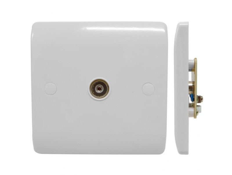 Buy TV Coax Aerial Socket Wall Plate