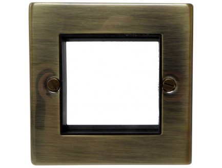 Buy 1 Gang 2 Euro Module Plate Antique Brass Switch