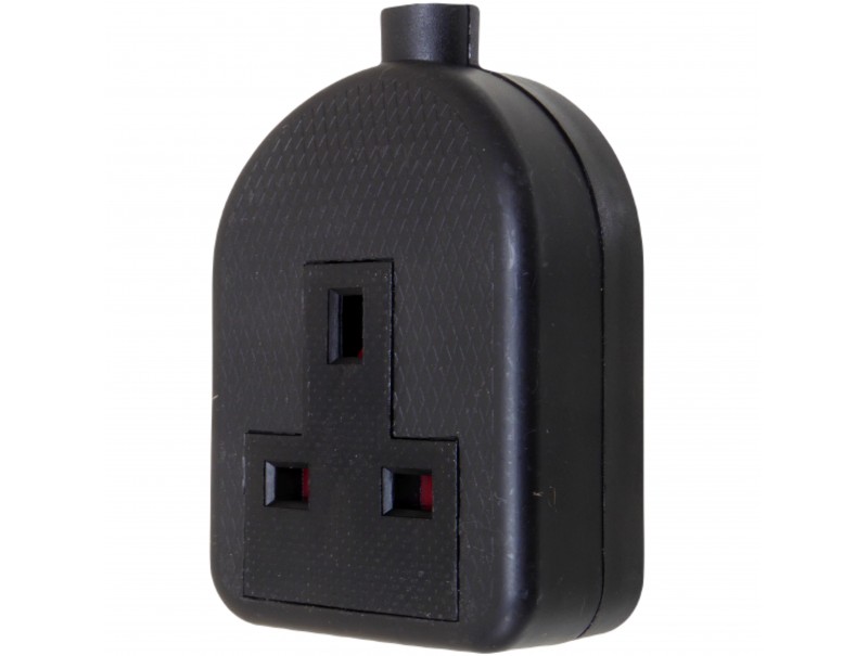 Buy Black 1 Gang Trailing Socket