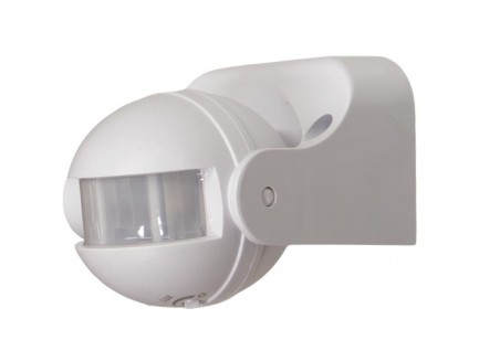 Outdoor PIR Motion Sensor – IP44 Rated, 180° Detection, White