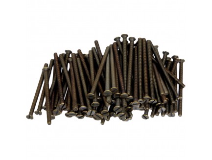 100 x M3.5 x 50mm Antique Brass Long Switch Screw for Switches Sockets