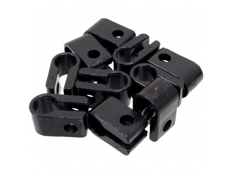 Pack of 10 x Size 4 Cable Cleats – M6 Stud Hole, SWA & Tuff Cable