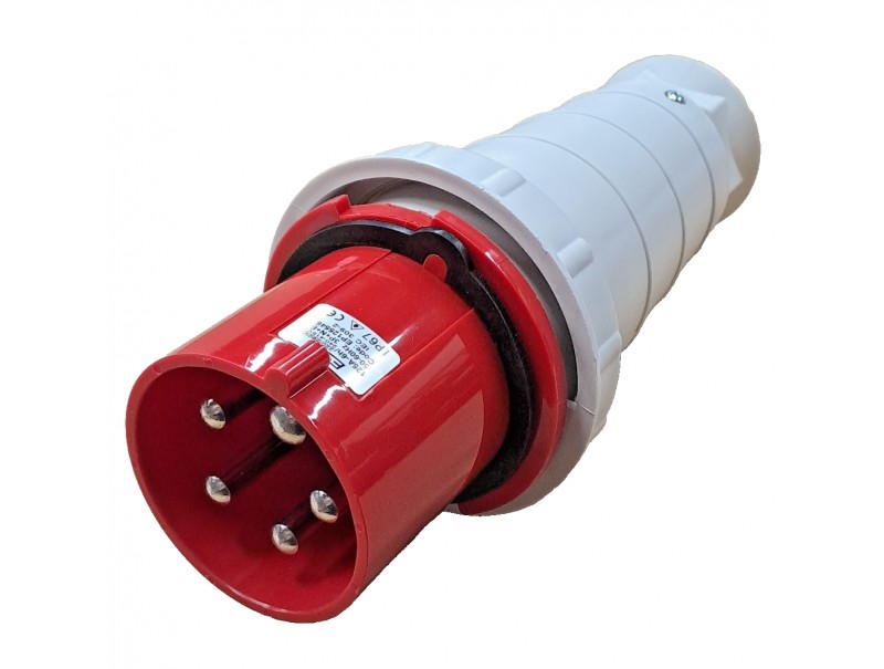 125 amp 5 pin 380 - 415 volt red trailing plug