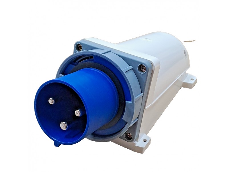 125 amp 3 pin 230V volt Blue Appliance Inlet